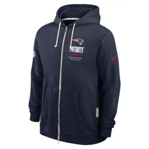 Nike New England Patriots Sideline Standard Issue Dri-fit Nfl Full-zip Hoodie - Blue