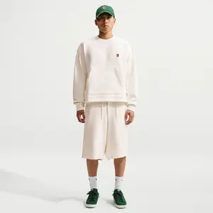 Nike Club Rules French Terry Crew-neck Sweatshirt - White