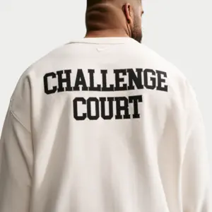 Nike Club Rules French Terry Crew-neck Sweatshirt - White
