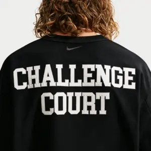 Nike Club Rules French Terry Crew-neck Sweatshirt - Black