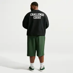 Nike Club Rules French Terry Crew-neck Sweatshirt - Black