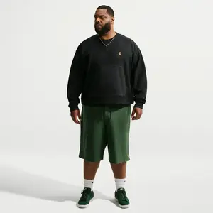 Nike Club Rules French Terry Crew-neck Sweatshirt - Black