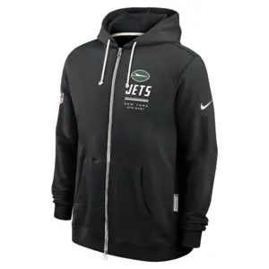 Nike New York Jets Sideline Standard Issue Dri-fit Nfl Full-zip Hoodie - Black