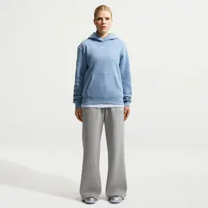 Nike Studio Fleece Medium Weight Mid-rise Wide-leg Pants - Grey
