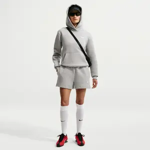 Nike Studio Fleece Medium Weight Mid-rise Shorts - Grey