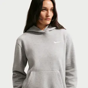 Nike Studio Fleece Medium Weight Pullover Hoodie - Grey