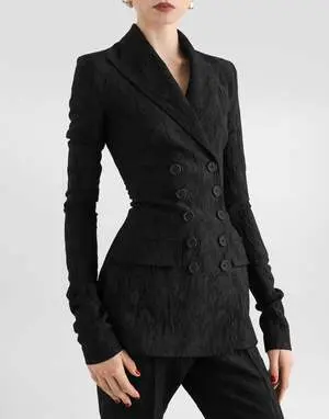 Dolce & Gabbana Floral Brocade Double-breasted Jacket