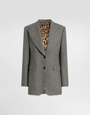 Dolce & Gabbana Glen Plaid Flannel Single-breasted Jacket - Multicolor
