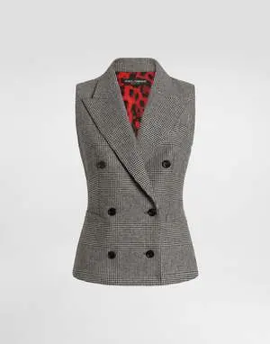 Dolce & Gabbana Glen Plaid Flannel Vest