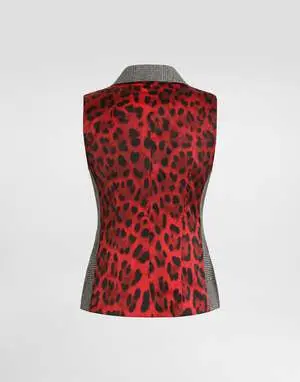 Dolce & Gabbana Glen Plaid Flannel Vest