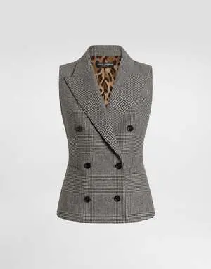 Dolce & Gabbana Glen Plaid Flannel Vest