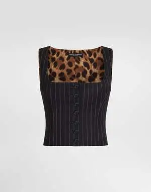 Dolce & Gabbana Pinstripe Wool Vest