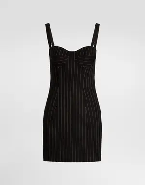 Dolce & Gabbana Pinstripe Wool Dress