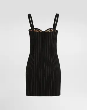 Dolce & Gabbana Pinstripe Wool Dress