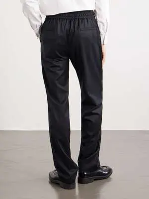 Dolce & Gabbana Sartoriale Straight-leg Pleated Wool-blend Trousers