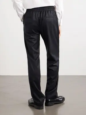 Dolce & Gabbana Sartoriale Straight-leg Wool-blend Trousers - Black