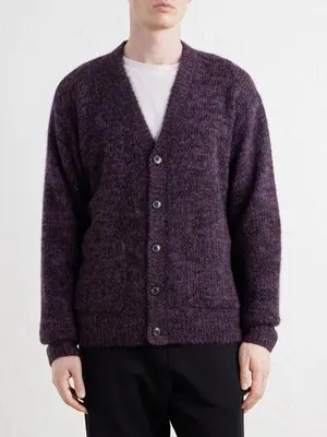 Dries Van Noten Mounia Alpaca-blend Cardigan - Purple