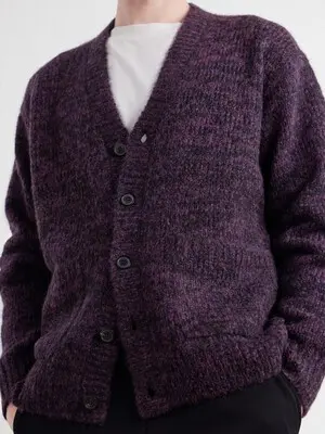 Dries Van Noten Mounia Alpaca-blend Cardigan - Purple