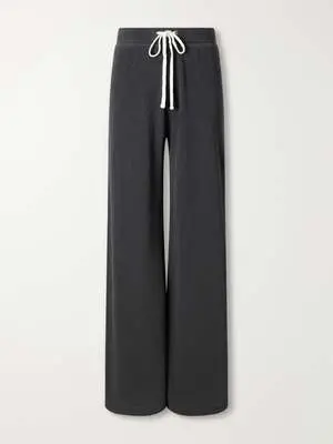 JAMES PERSE Cotton Wide-leg Track Pants - Gray