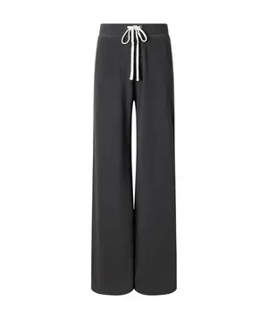 JAMES PERSE Cotton Wide-leg Track Pants - Gray