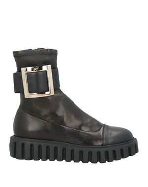ROGER VIVIER Leather Ankle Boots With Buckle Detailing