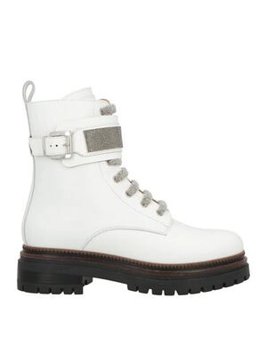 Eleventy Ankle Boots Size Leather - White