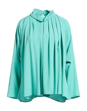 MEIMEIJ Turquoise Acetate And Silk Blend Top