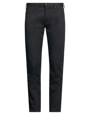 Emporio Armani Cotton Blend Gabardine Trousers - Black