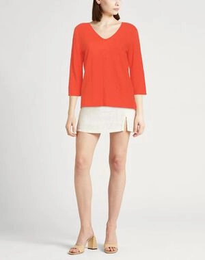Majestic Filatures Linen & Elastane V-neck 3/4 Sleeve T-shirt