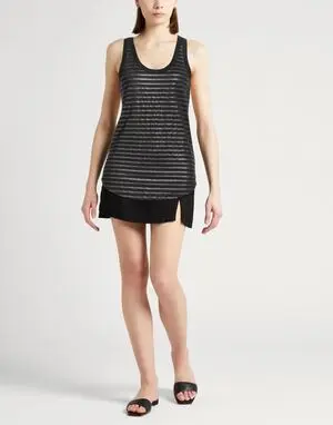 Majestic Filatures Striped Linen Blend Tank Top