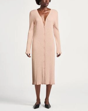 TWINSET Midi Dress Sand Size Viscose, Polyamide, Metallic Polyester