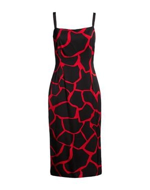 Dolce & Gabbana Silk Stretch Midi Dress - Red