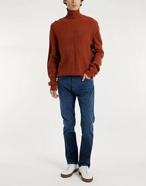Emporio Armani Dark Wash Studded Straight Leg Jeans