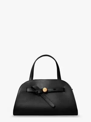 Tory Burch Romy Small Leather Satchel Bag With Shoulder Strap - Black