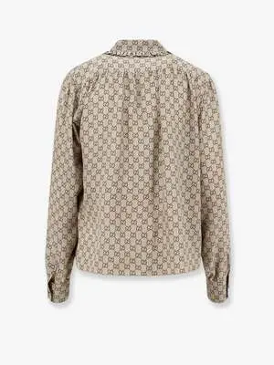 Gucci Primavera Silk Shirt With Gg Print