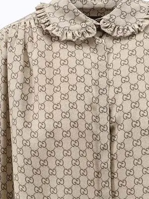 Gucci Primavera Silk Shirt With Gg Print