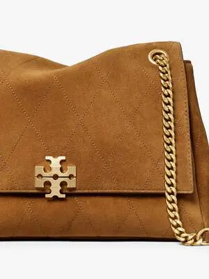 Tory Burch Charlie Suede Shoulder Bag