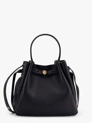 Tory Burch Romy Leather Bucket Bag - Black