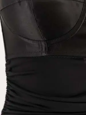 Dolce & Gabbana Viscose Blend Dress With Bra Detail - Black