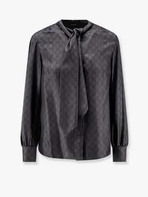 Gucci Primavera Gg Silk Shirt - Black
