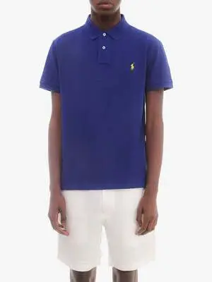 Polo Ralph Lauren Cotton Polo Shirt With Logo Embroidery - Blue