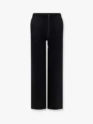 HEVO Viscose Blend Straight Leg Trousers - Black