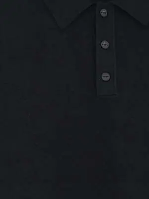 HEVO Viscose Blend Polo Shirt - Black