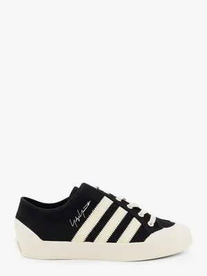 ADIDAS Y-3 Canvas Sneakers With Iconic Side Stripes - Black