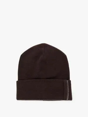 Brunello Cucinelli Cashmere Hat With Monili Detail - Brown