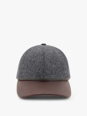 Brunello Cucinelli Wool Hat With Monili Detail - Grey