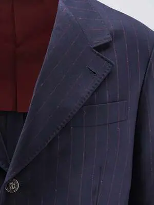 Brunello Cucinelli Virgin Wool Suit With Pinstripe Pattern