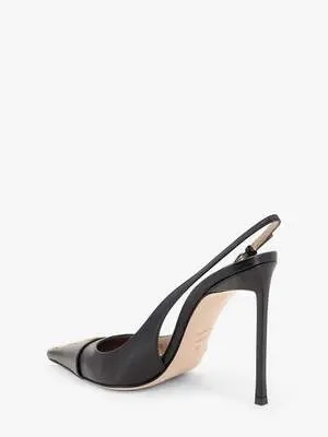 TOM FORD Leather Pumps With Metal T Logo Detail