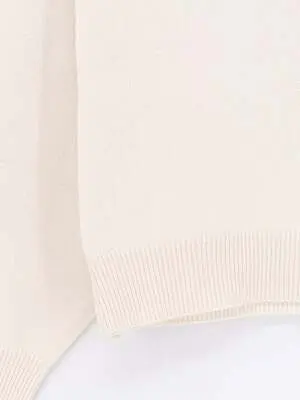 Brunello Cucinelli Cashmere Turtleneck With Monili Detail - White