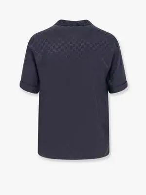 Gucci Gg Jacquard Silk Shirt